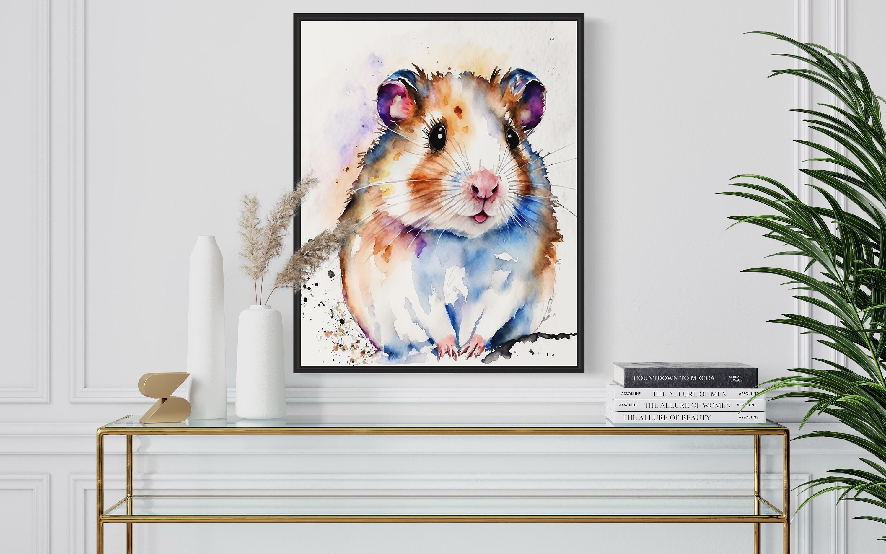 Hamster Watercolor Art Print Hamster Painting Wall Art Decor - Etsy