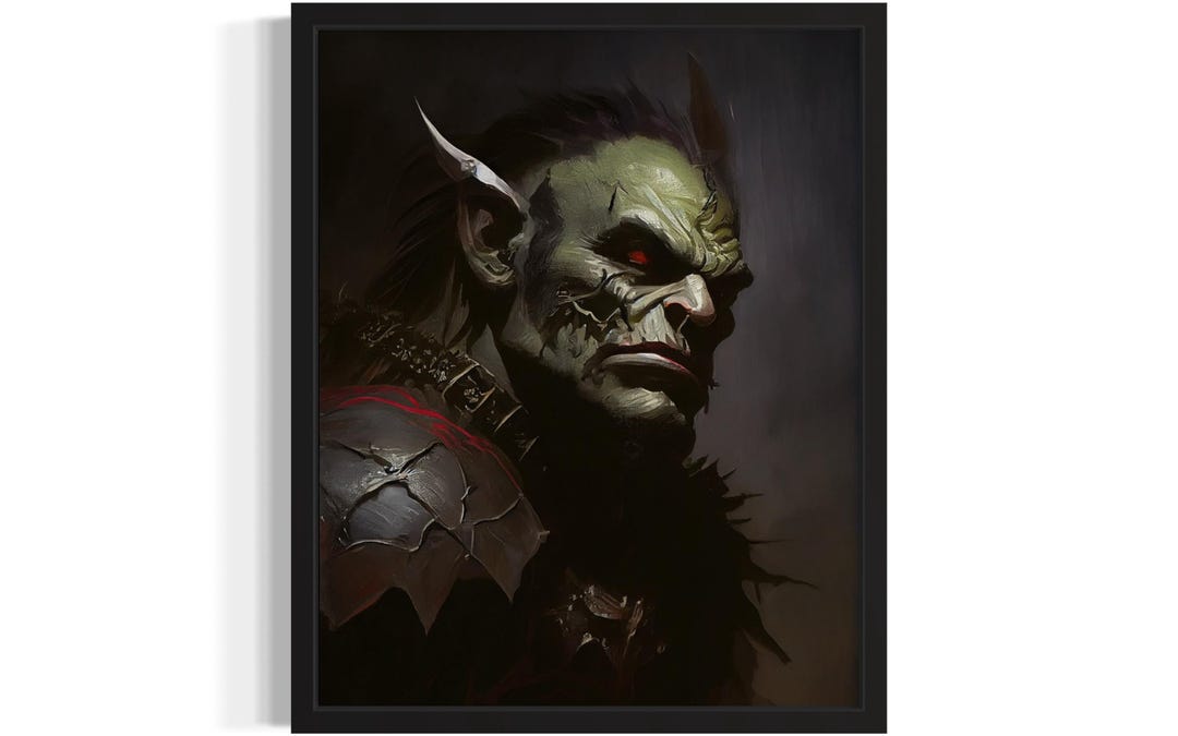 Orc Art Print, Scary Spooky Gothic Wall Art Painting Decor Photo - Etsy
