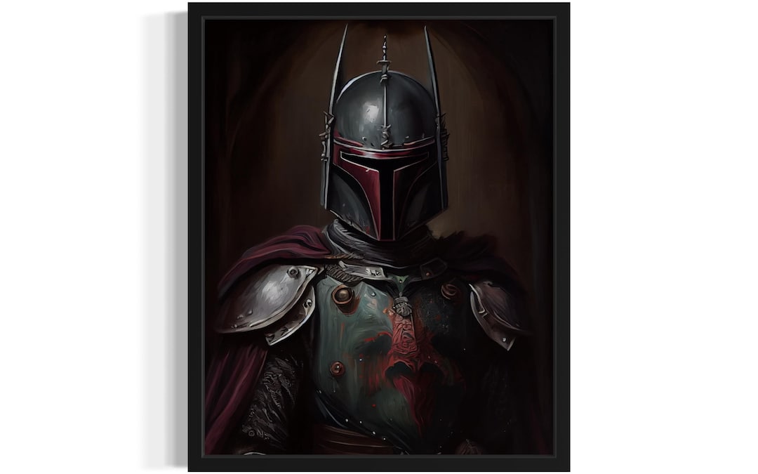 Boba Fett Art Print, Scary Spooky Gothic Wall Art Painting Decor Photo ...