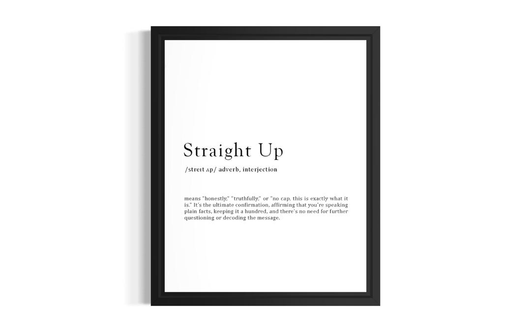Straight up Genz and Millenial Slang Poster Art Print, Living Room Wall ...