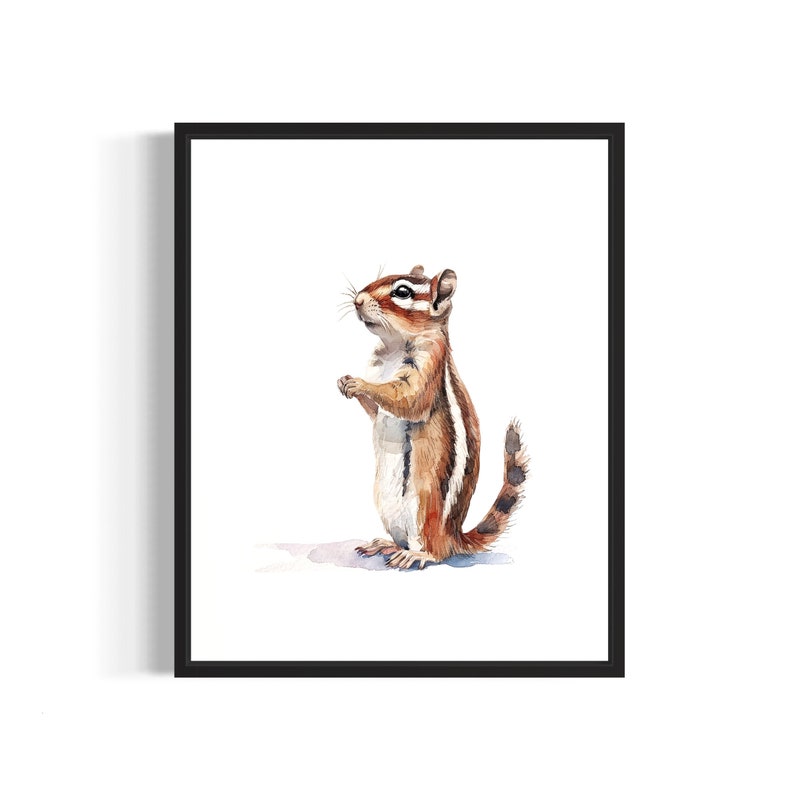 Chipmunk Art - Etsy