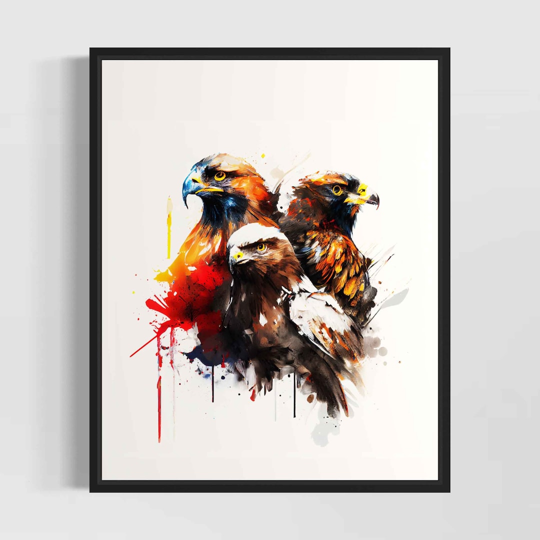 Hawk Watercolor Art Print Hawk Painting Wall Art Decor - Etsy