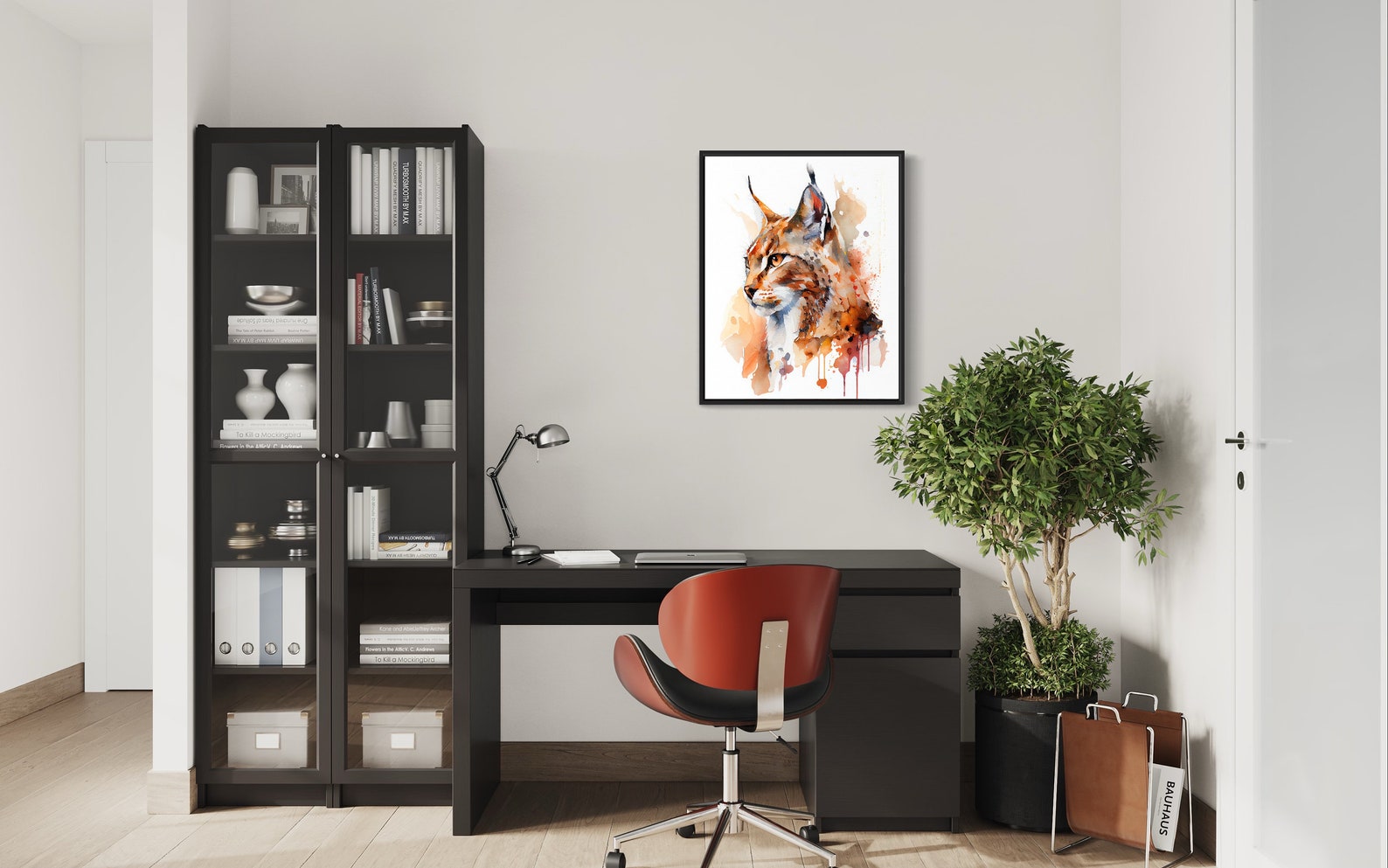 Balkan Lynx Watercolor Art Print Balkan Lynx Monitor Painting - Etsy