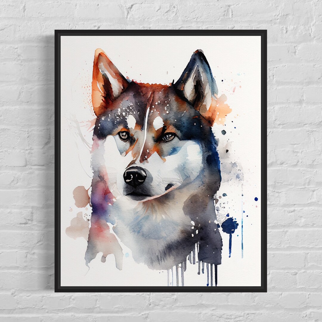 Kishu Watercolor Art Print, Kishu Painting Watercolor, Kishu Original ...