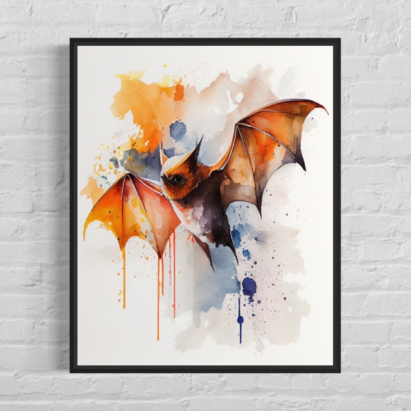 Bat Painting - Etsy