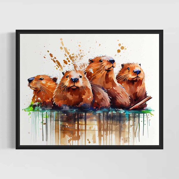 Beaver Art - Etsy