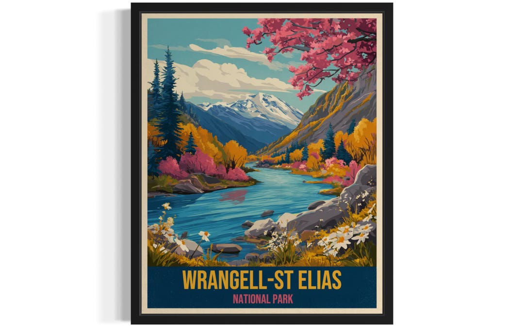Wrangell-st. Elias National Park Poster Art Print, Living Room Wall Art ...
