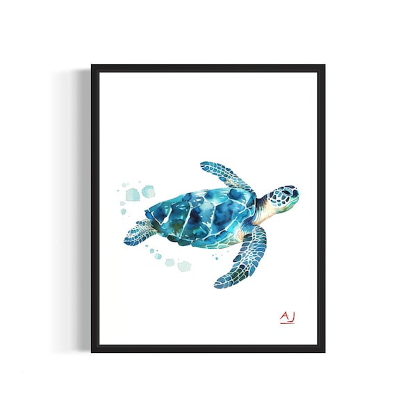 Sea Turtle Poster - Etsy