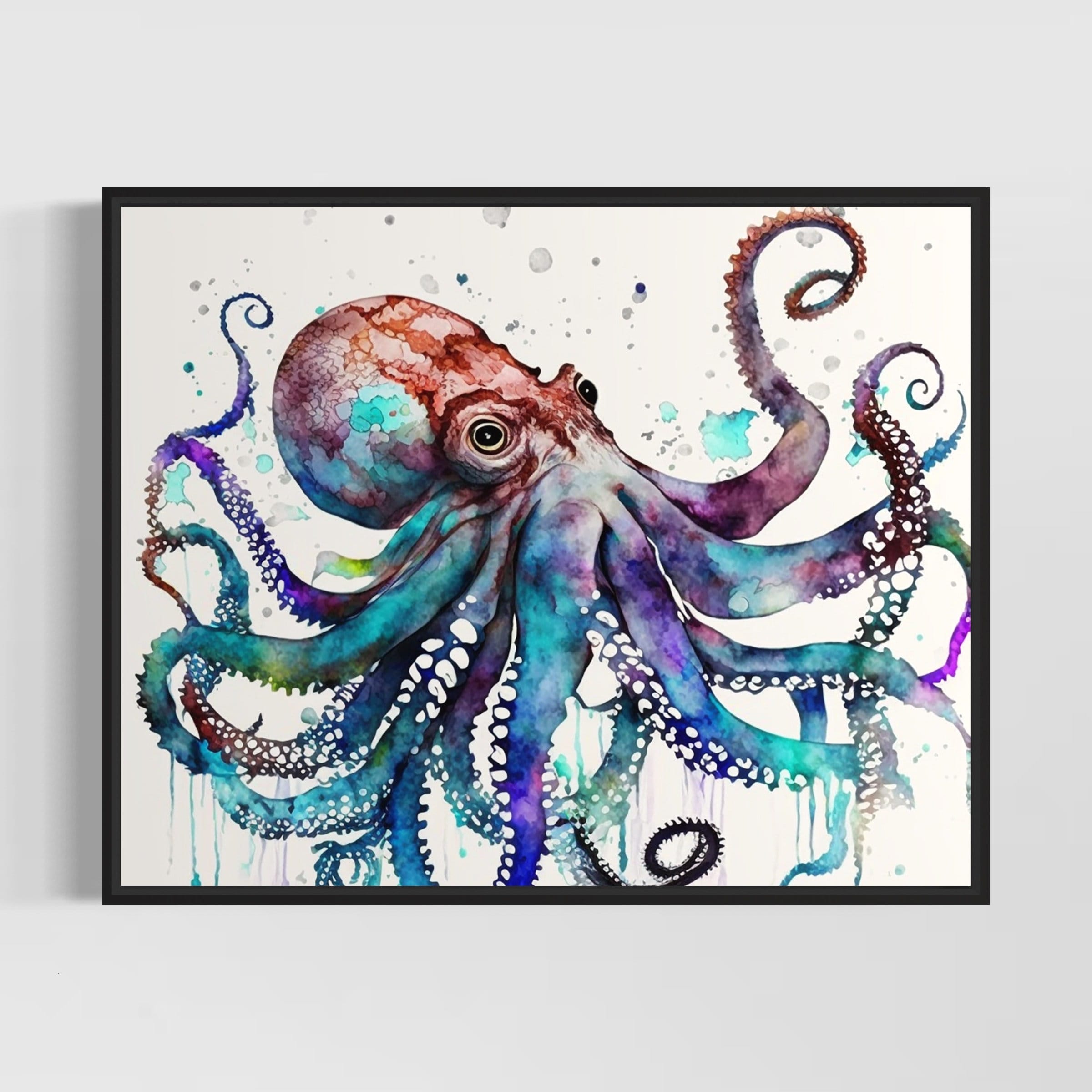 Blue Octopus Painting