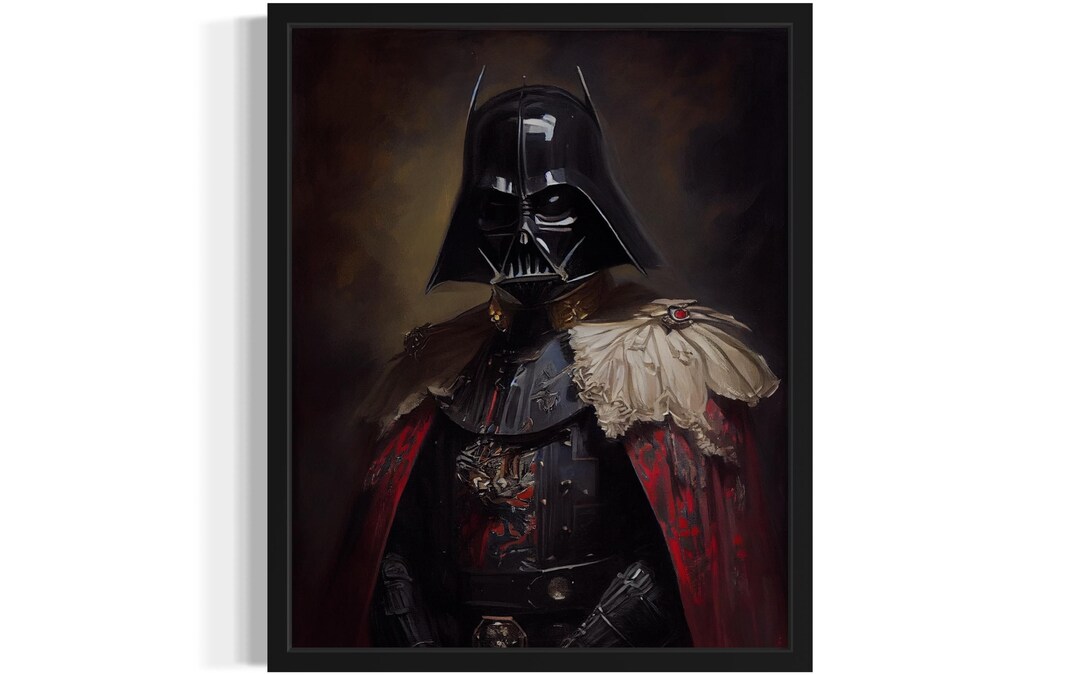 Evil Darth Vader Art Print, Scary Spooky Gothic Wall Art Painting Decor ...
