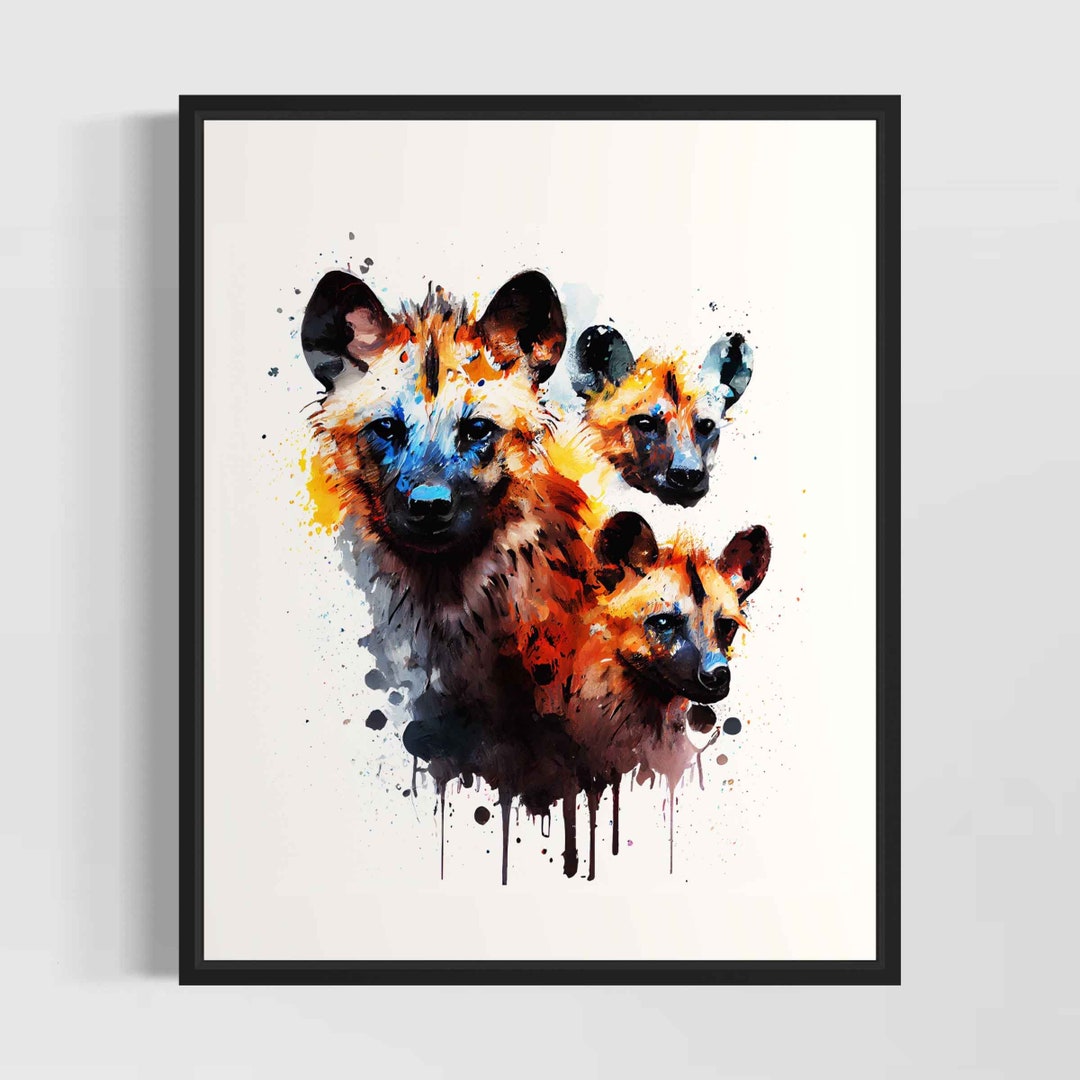 Hyena Watercolor Art Print Hyena Painting Wall Art Decor - Etsy