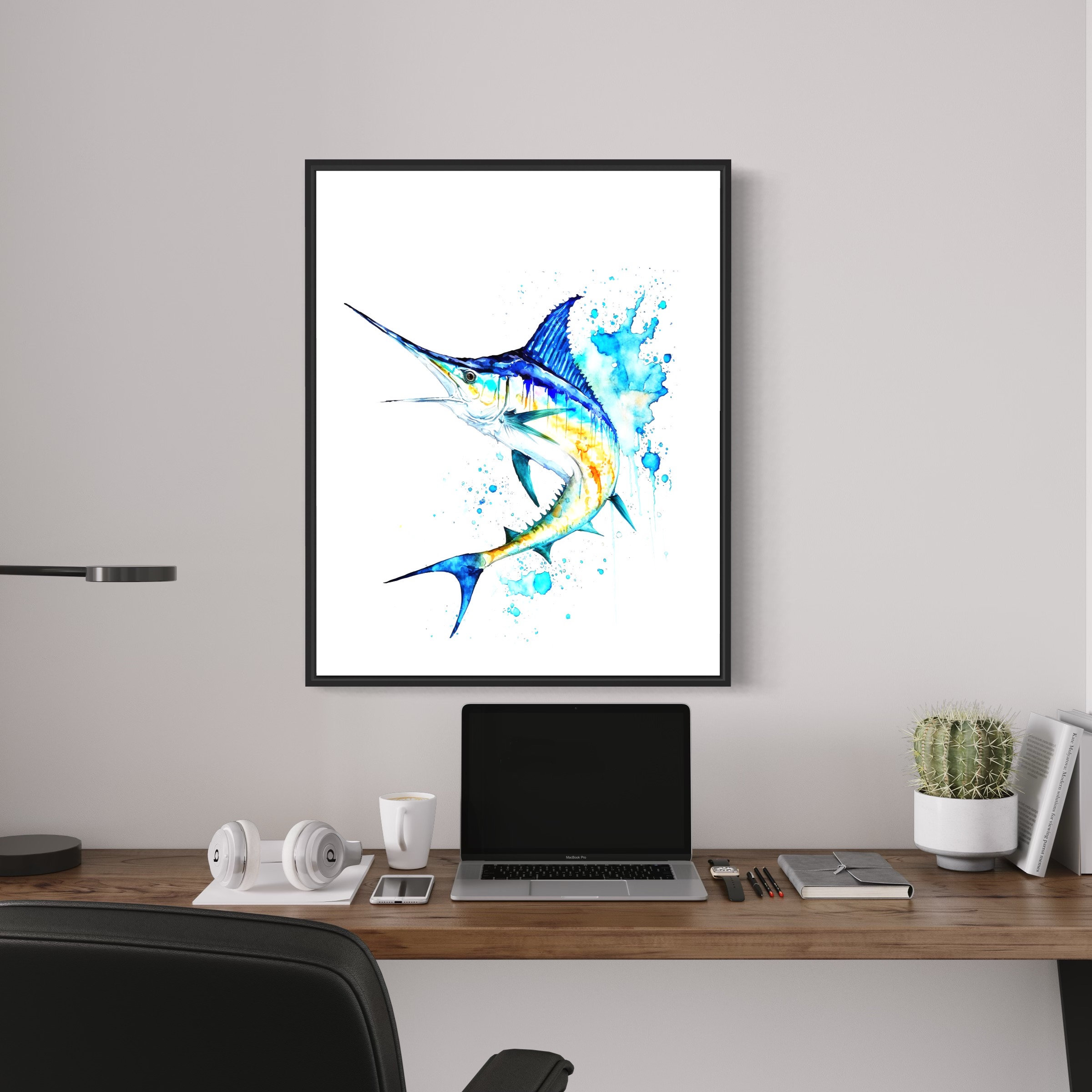 Billfish Watercolor Art Print Billfish Painting Wall Art - Etsy