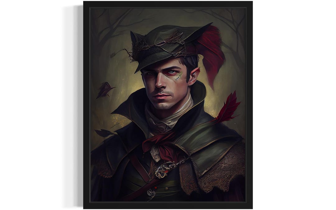 Evil Robin Hood Art Print, Scary Spooky Gothic Wall Art Painting Decor ...