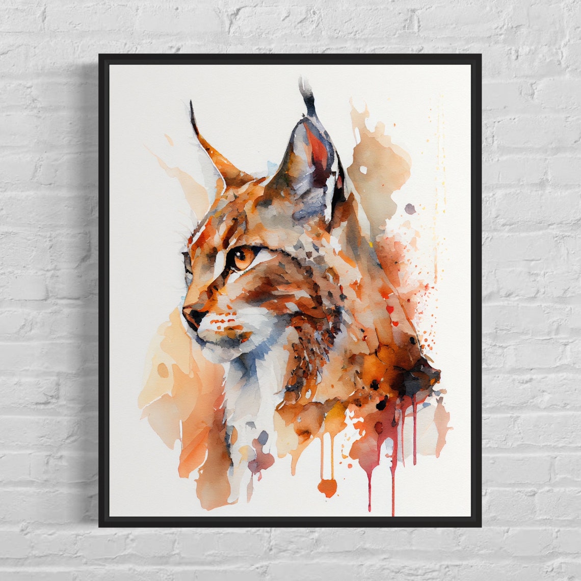 Balkan Lynx Watercolor Art Print Balkan Lynx Monitor Painting - Etsy