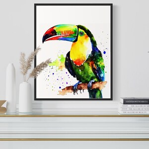 Keel Billed Toucan Watercolor Art Print, Keel Billed Toucan Painting ...