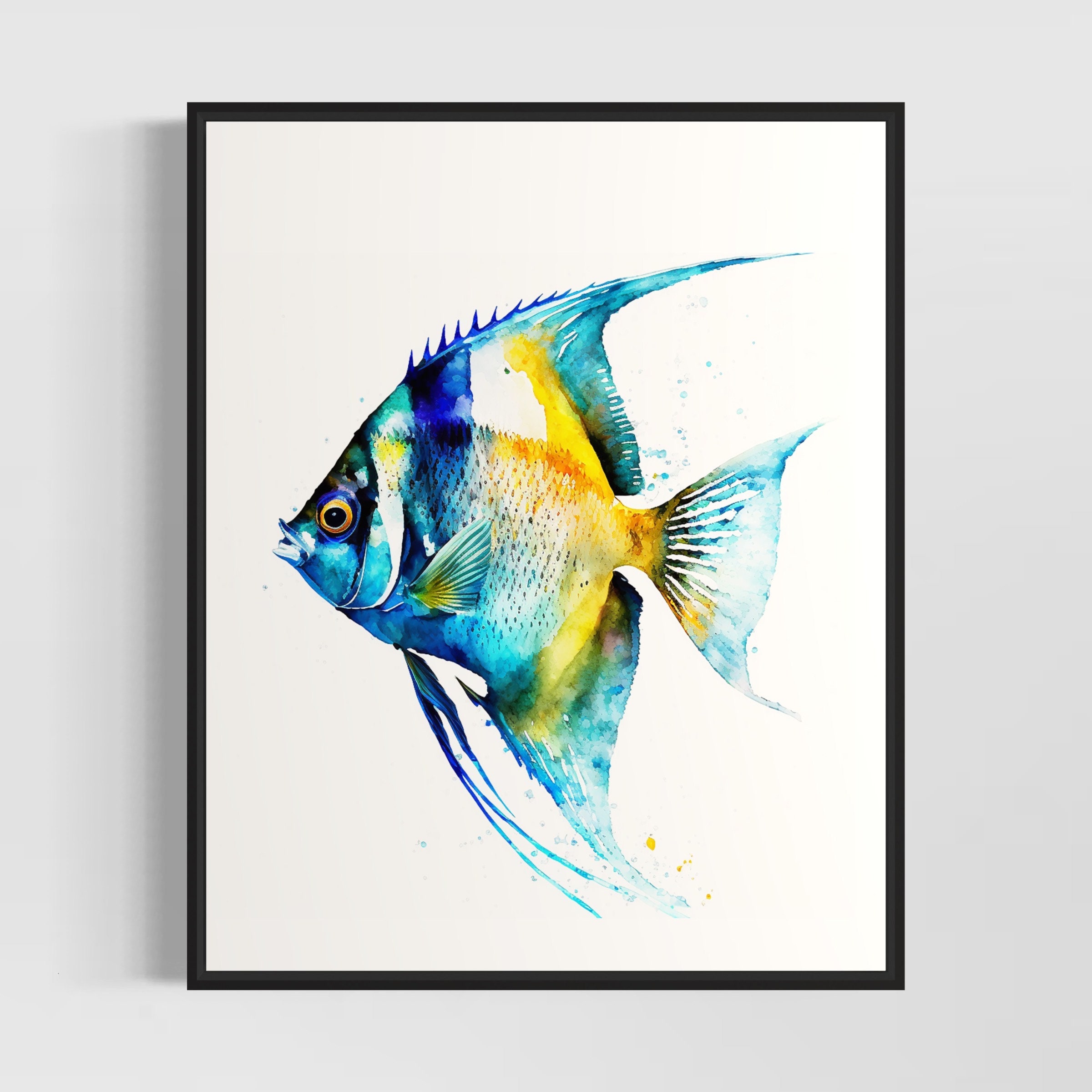 Watercolor Angel Fish