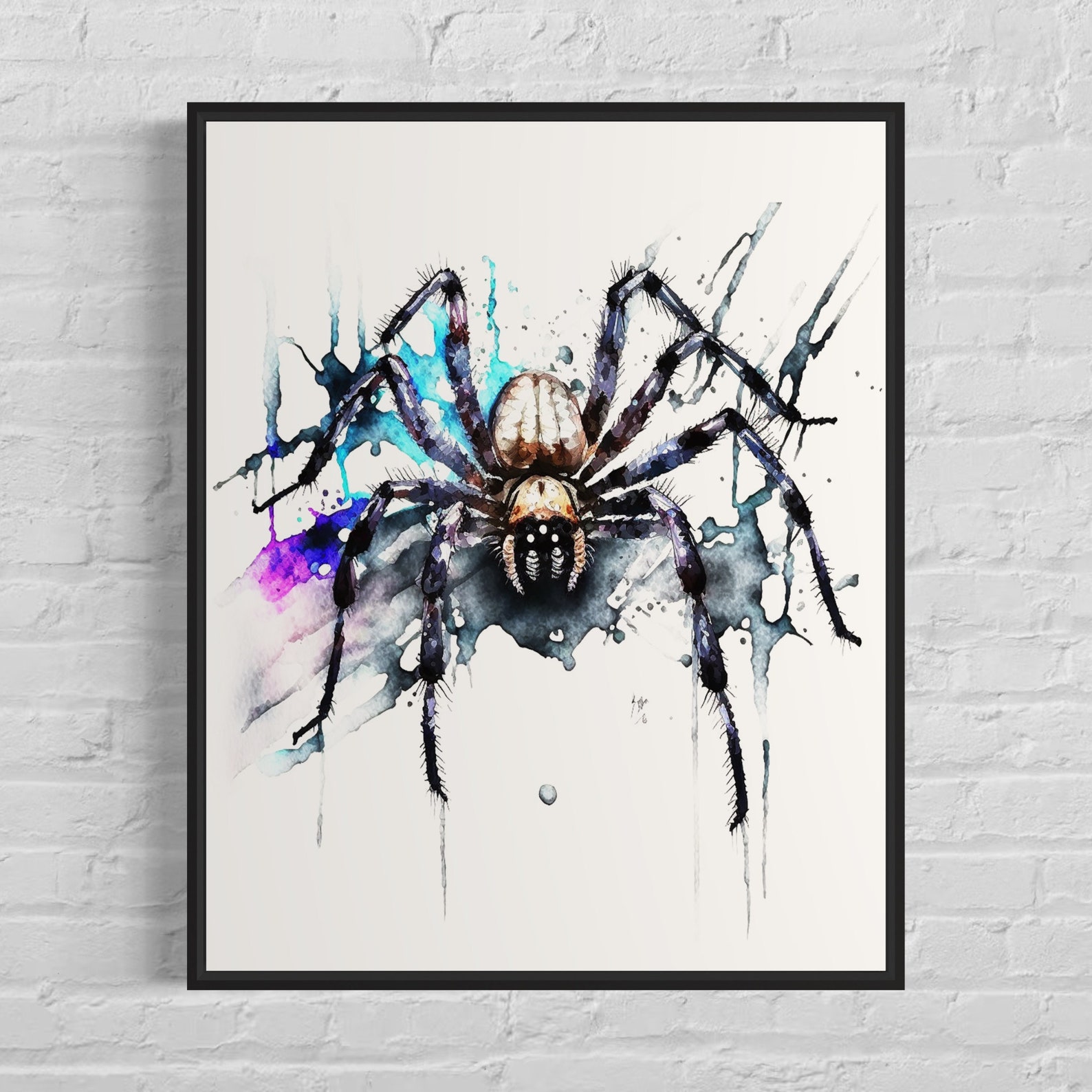 Spider Watercolor Art Print Spider Painting Wall Art Poster - Etsy
