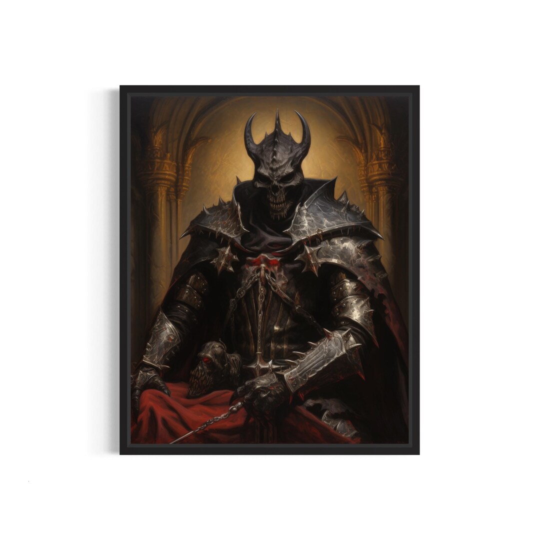 Evil Knight Art Print, Vintage Gothic Wall Art Painting Decor Photo - Etsy