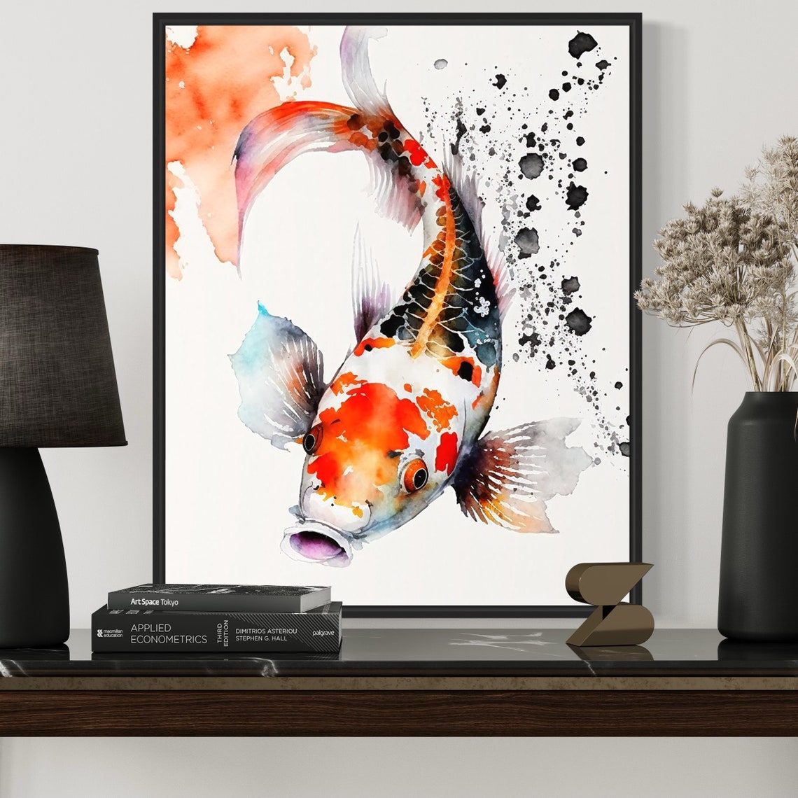 Koi Fish Watercolor Art Print Koi Fish Painting Wall Art - Etsy