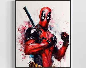 Deadpool Watercolor - Etsy