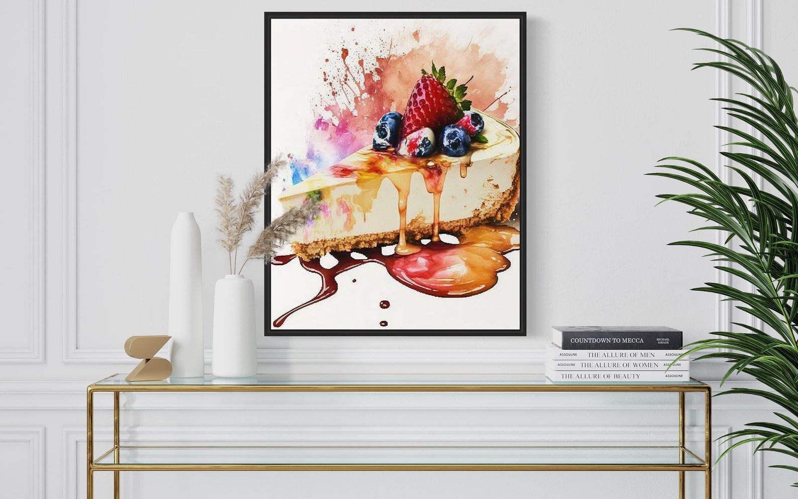 Cheesecake Watercolor Art Print Cheesecake Painting Wall Art - Etsy