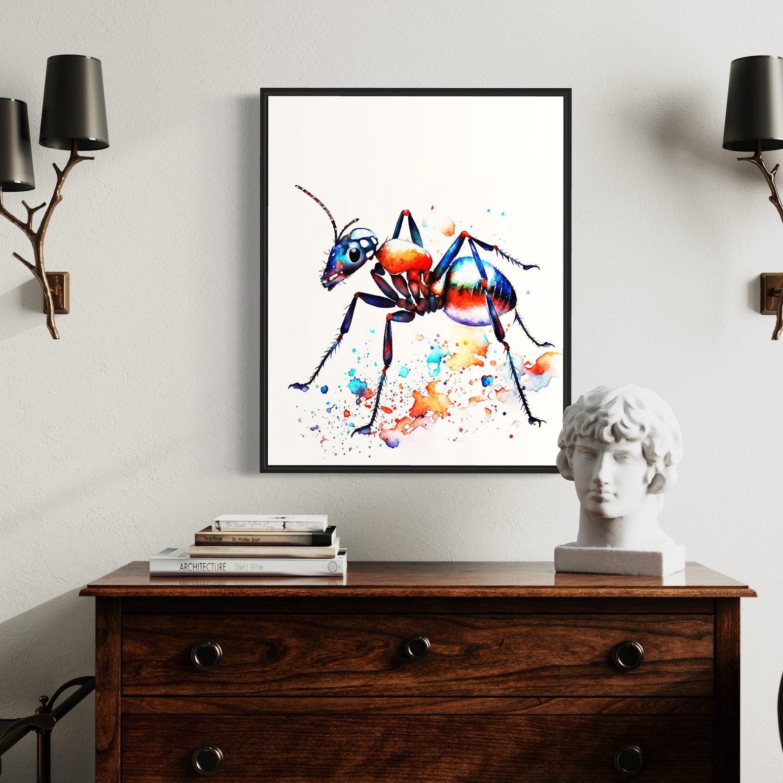 Ant Insect Watercolor Art Print Ant Painting Wall Art Decor - Etsy
