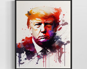 Trump Decor Painting - Etsy