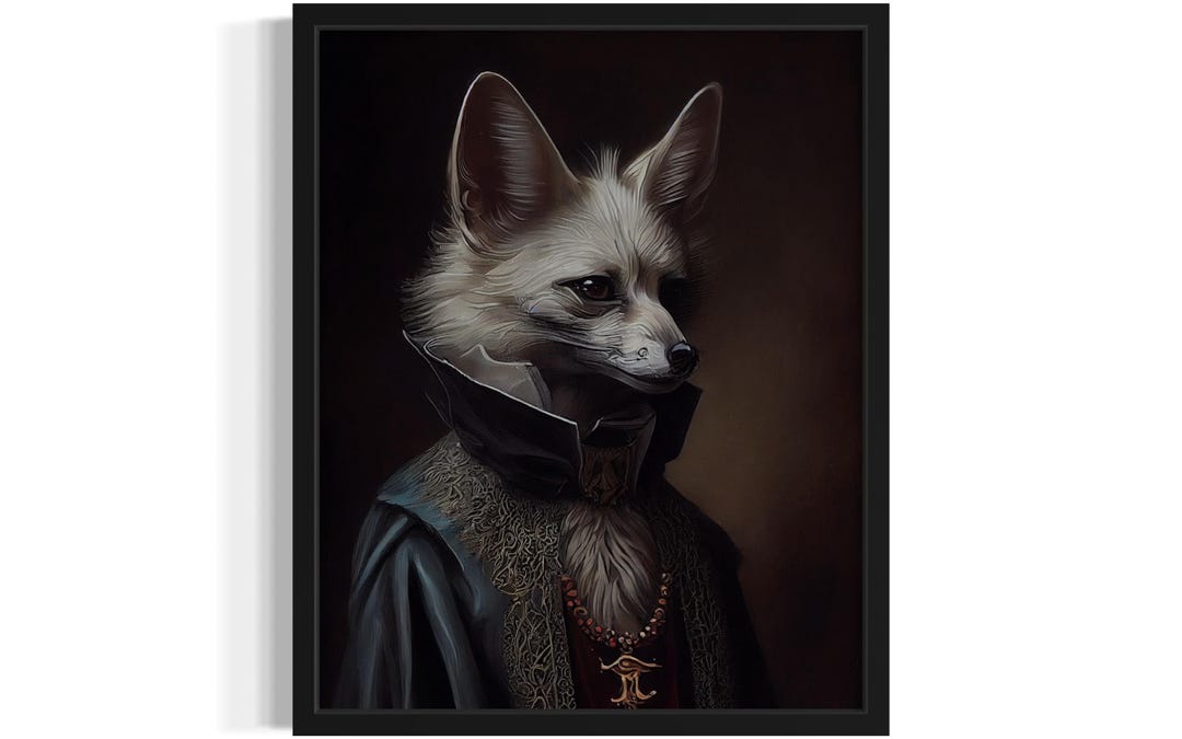 Jackal Art Print, Scary Spooky Gothic Wall Art Painting Decor Photo - Etsy