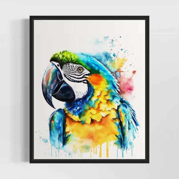 Macaw Poster - Etsy