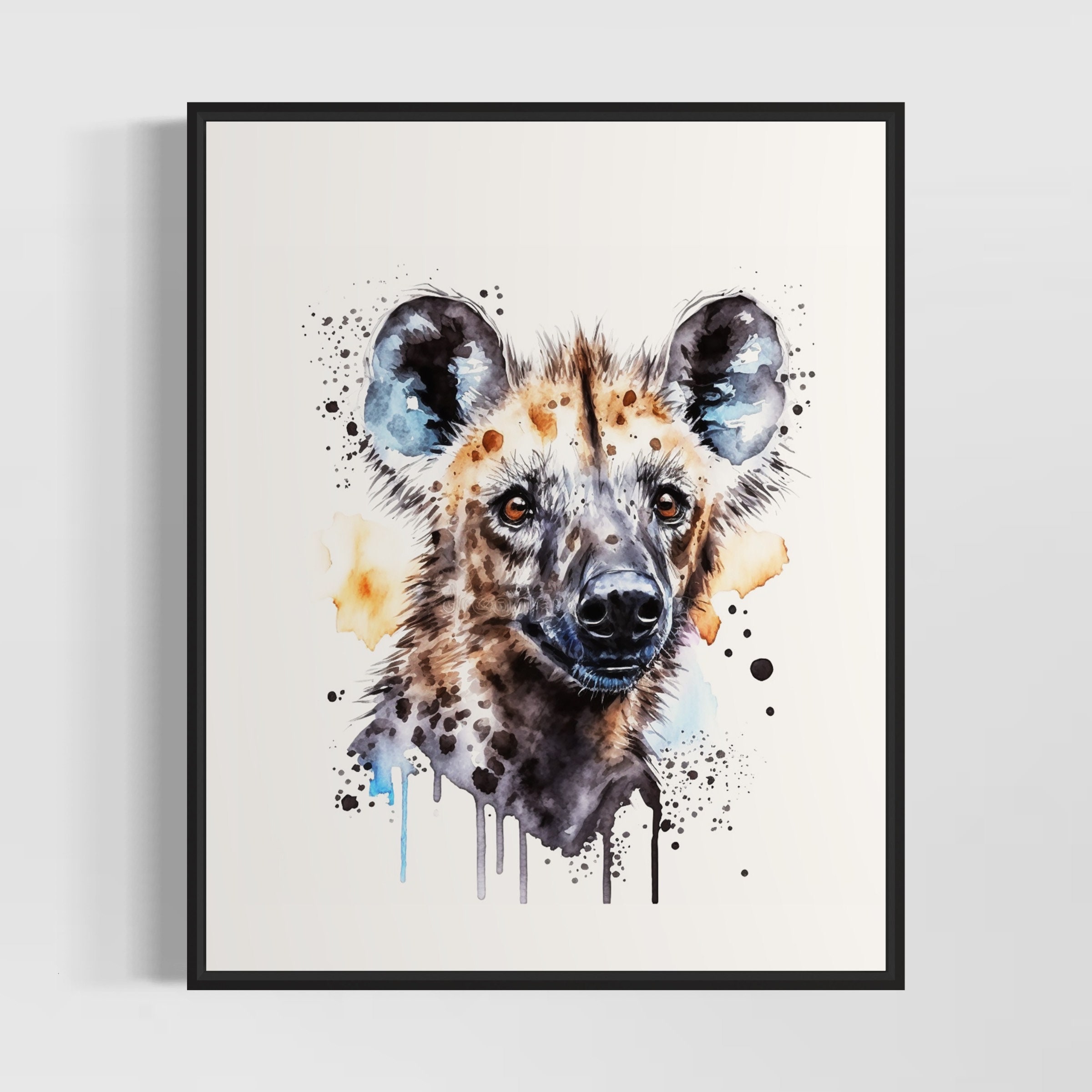 Hyena Watercolor Art Print Hyena Painting Wall Art Decor - Etsy