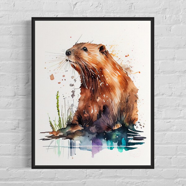 Beaver Art Print - Etsy