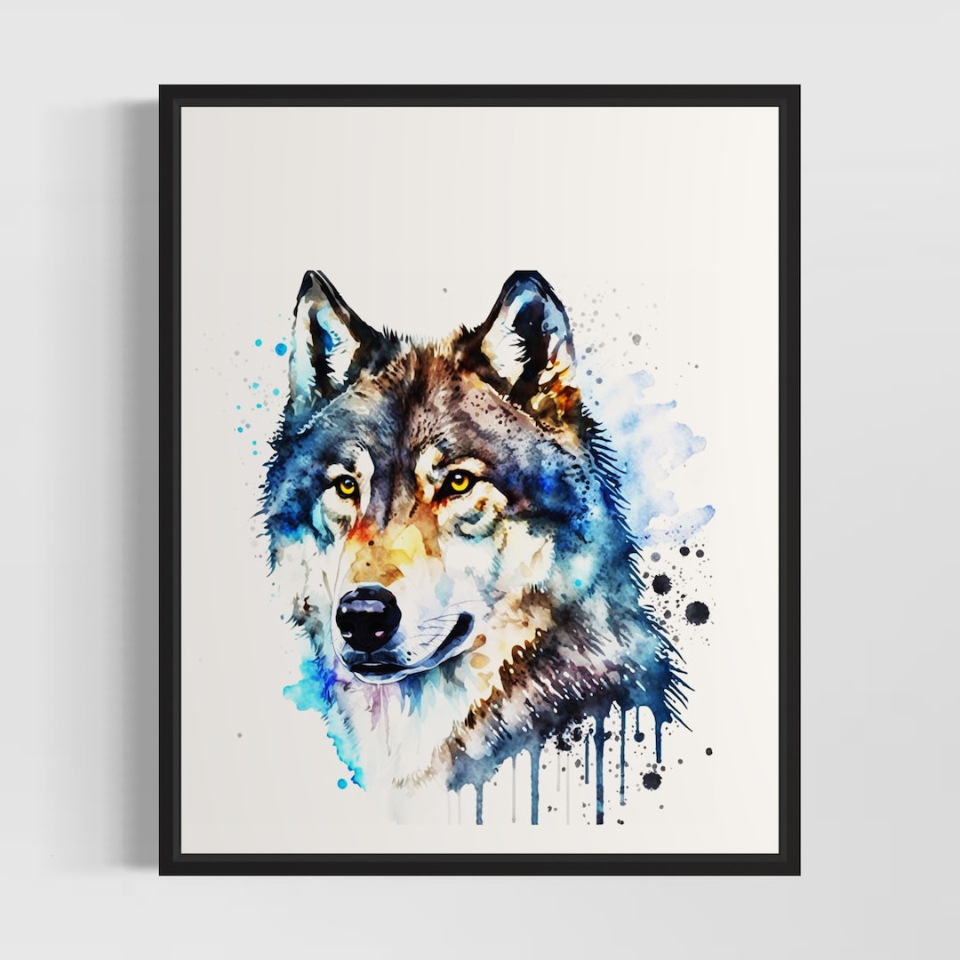 Wolves Watercolor Art Print, Wolves Wall Art Poster, Original Artwork ...