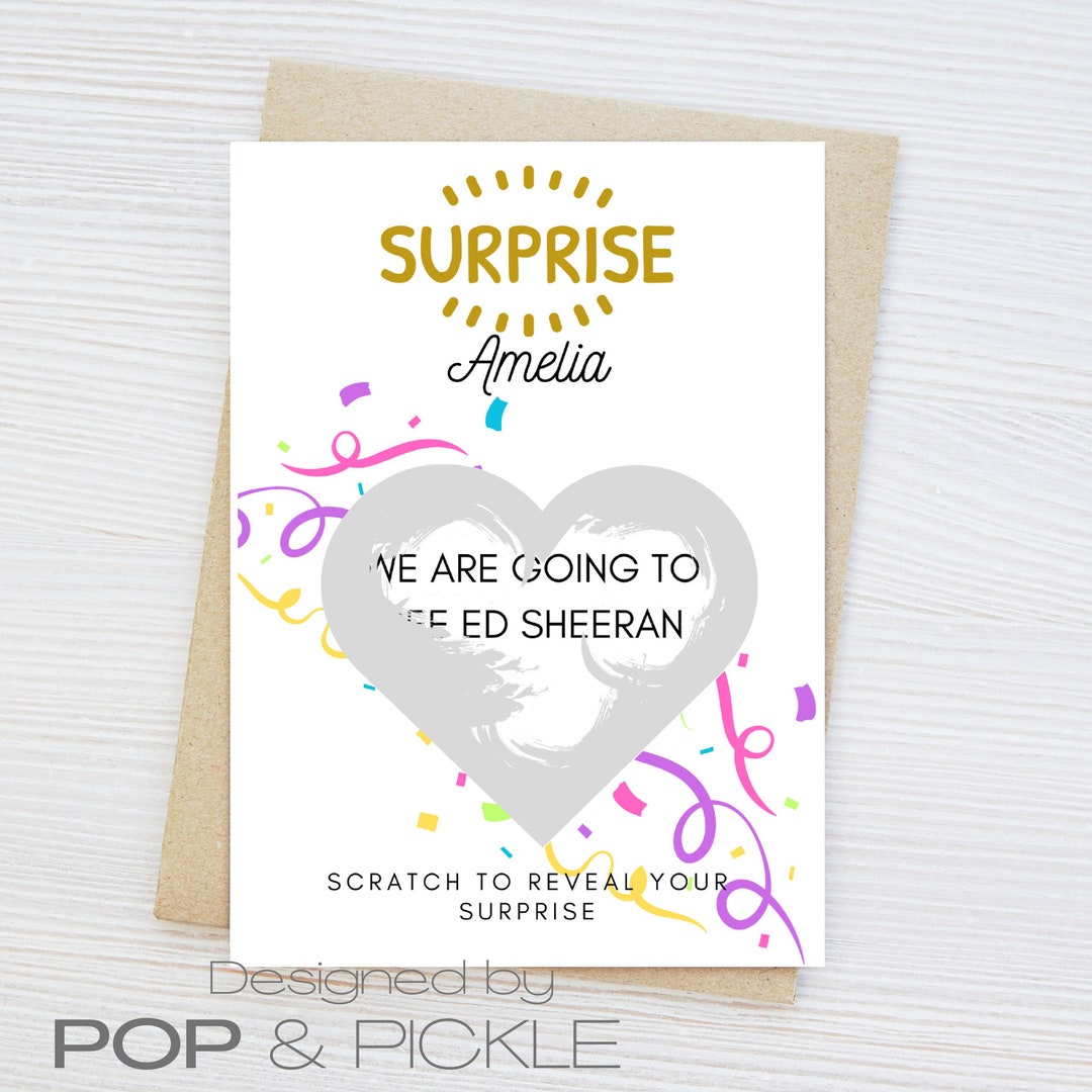 Surprise Scratch to Reveal Surprise Card | Custom Card | Personalised ...