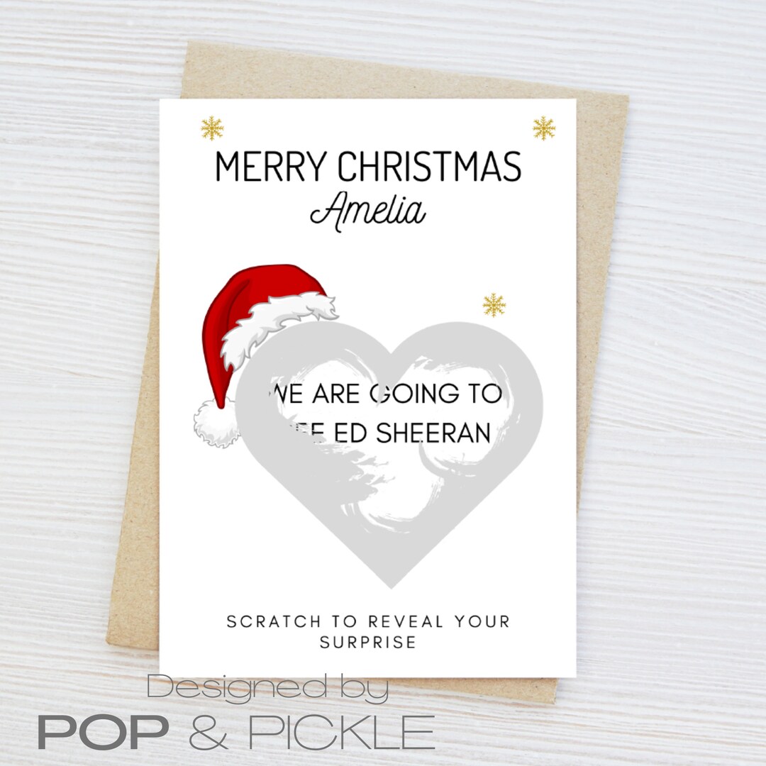 Christmas Scratch to Reveal Surprise Card | Custom Card | Personalised ...