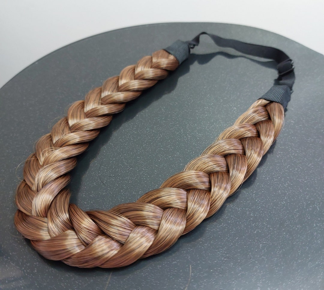 Three Strand Light Brown Braided Headband, Boho Wedding Hairband ...