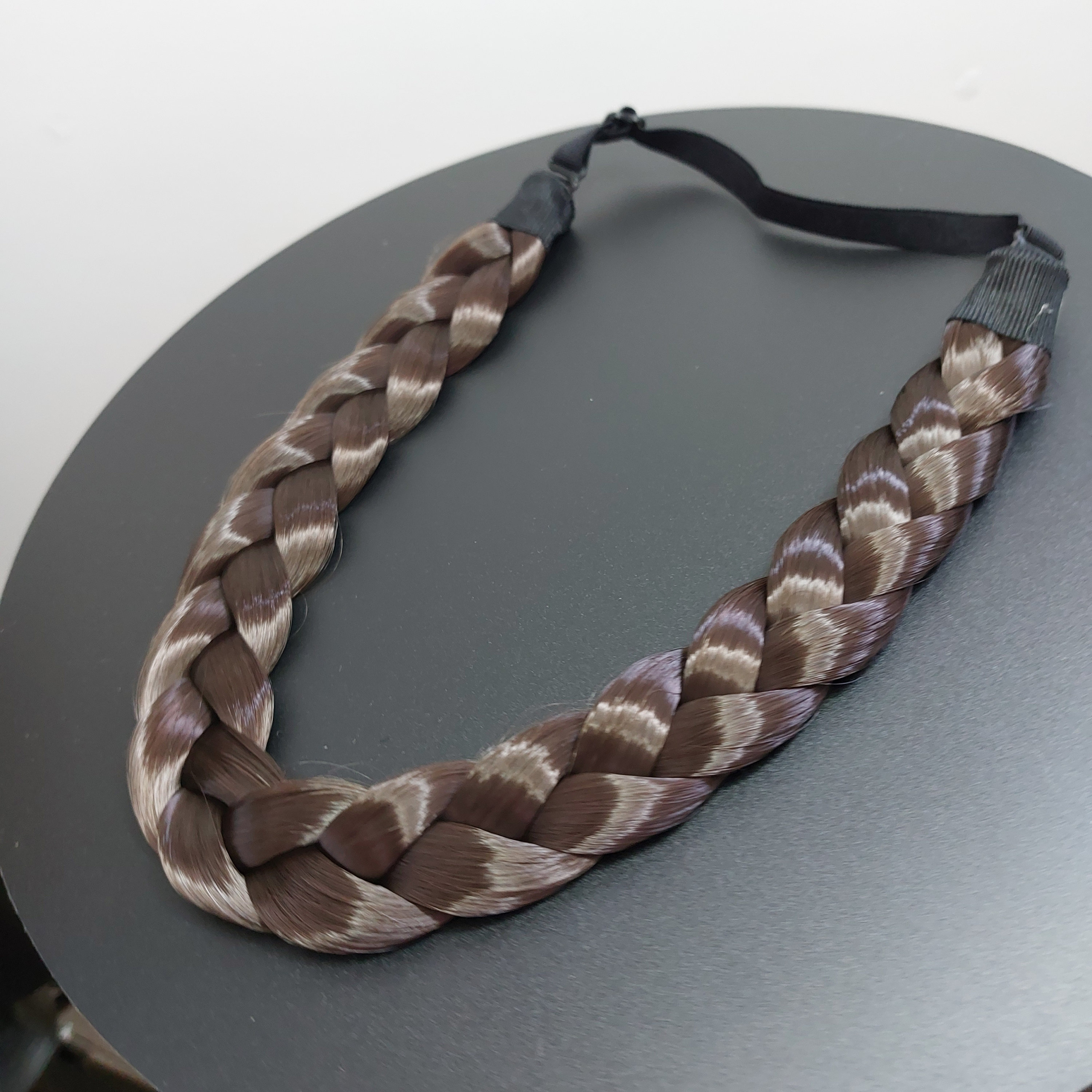 Three Strand Light Ash Blonde Braided Headband, Boho Wedding Highlight ...