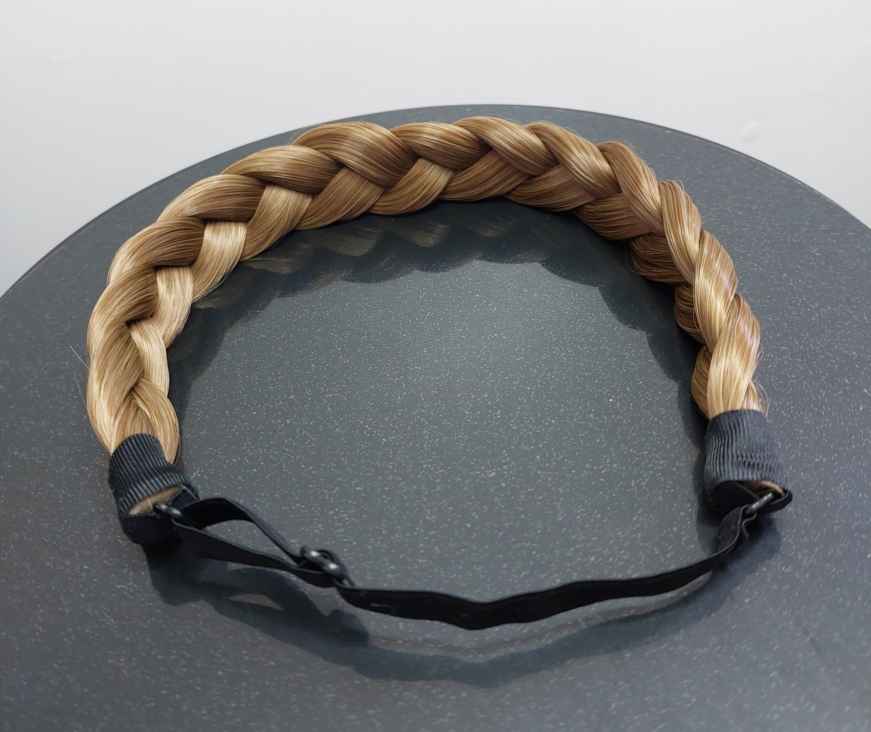 Three Strand Light Ash Blonde Braided Headband, Boho Wedding Highlight ...