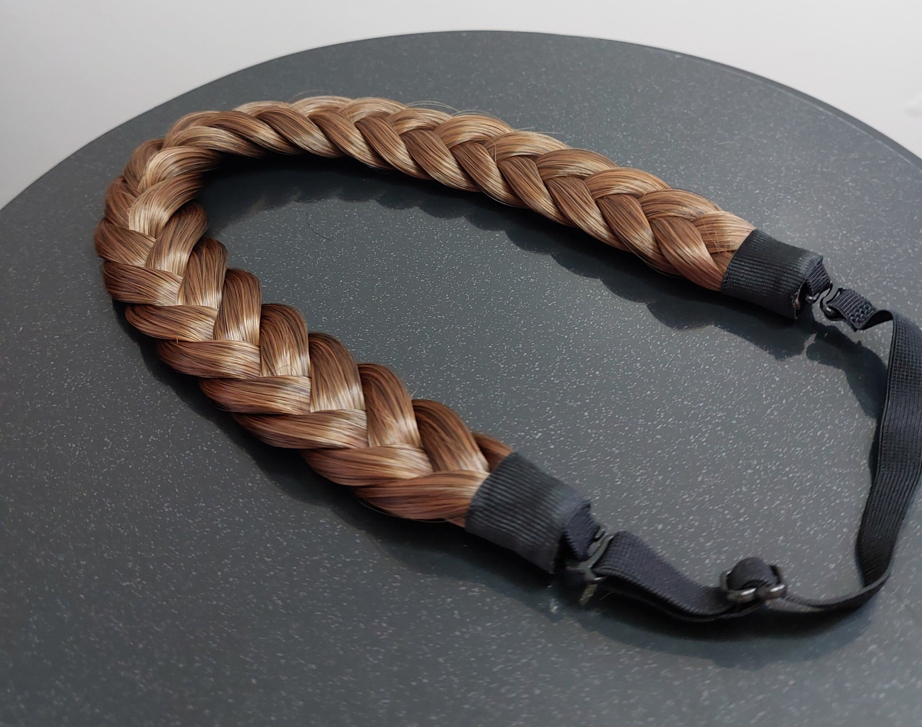 Three Strand Light Ash Blonde Braided Headband, Boho Wedding Highlight ...