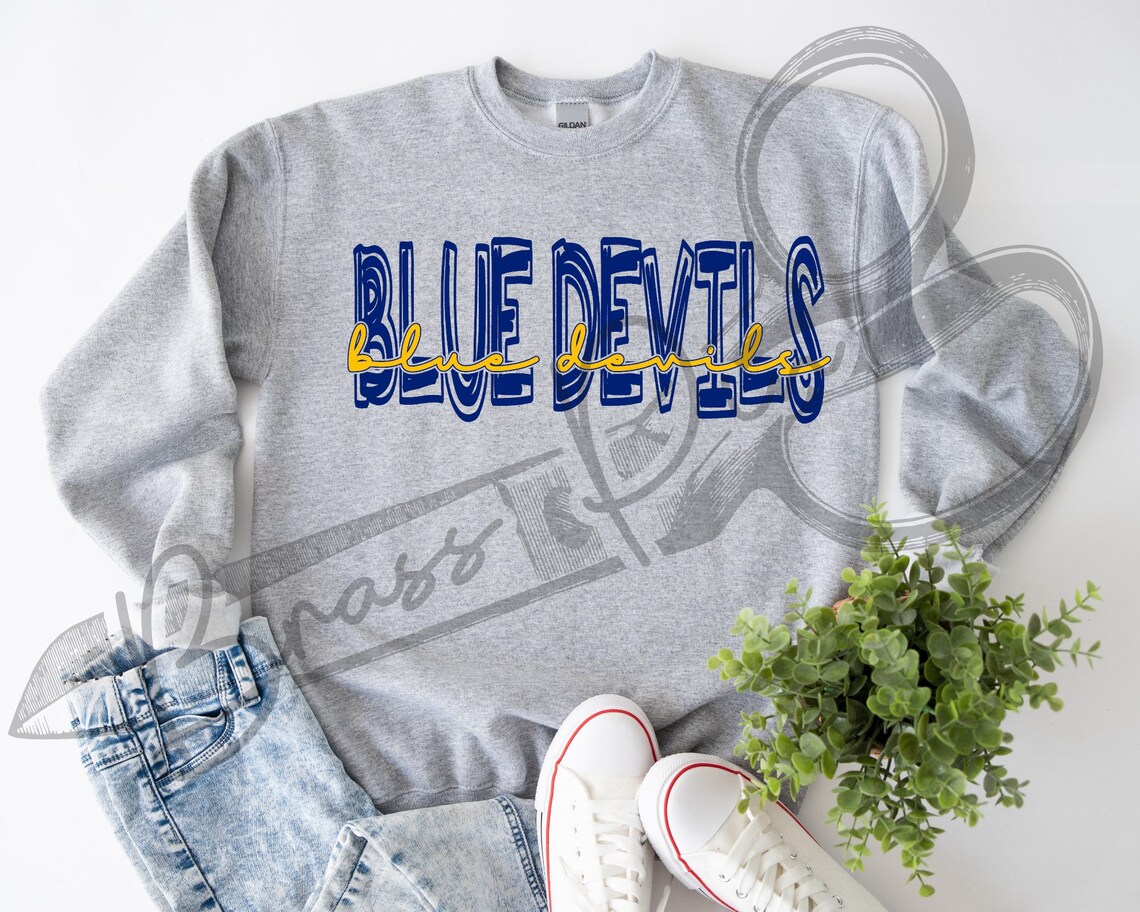 Blue Devils Scribble Design, JPG, PNG, SVG - Etsy