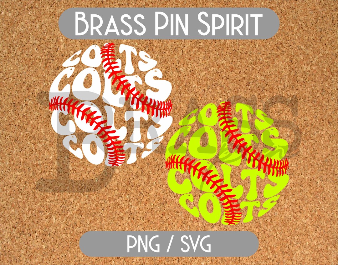 Colts Retro Baseball / Softball Design: PNG, SVG, Digital Download - Etsy