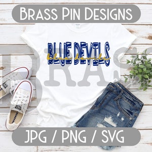 Blue Devils Scribble Design: JPG, PNG, SVG Digital Download - Etsy