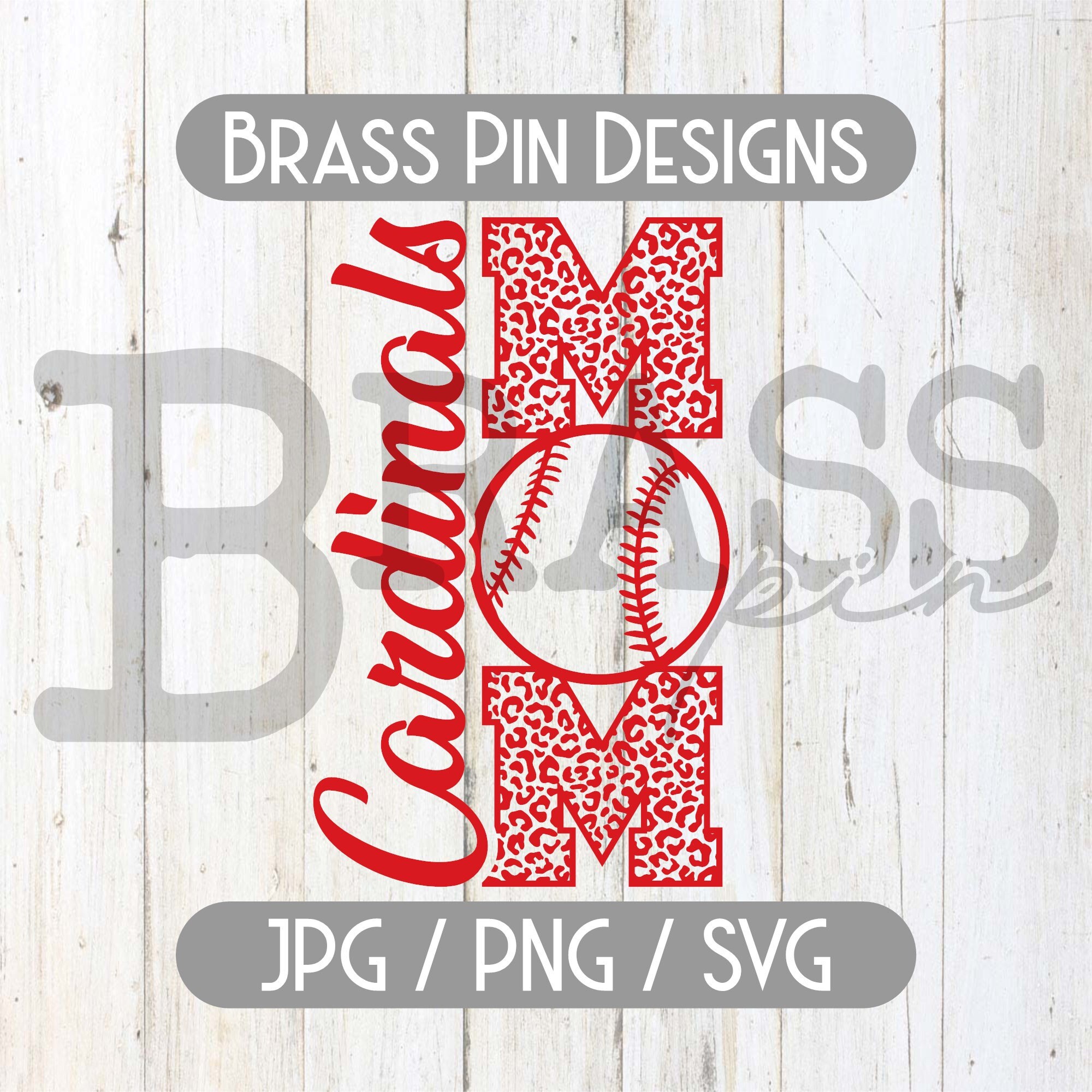 Cardinals Baseball / Softball Mom: PNG, SVG, JPG Digital Design - Etsy
