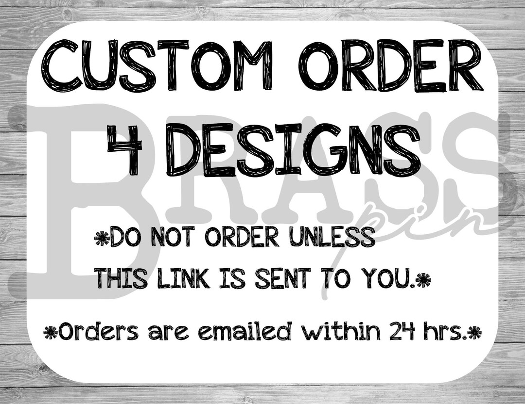 4 Custom Order Design: Digital Download - Etsy