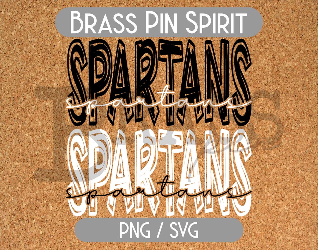 Spartans Scribble Designs: 2 Color Options, Black & White, PNG, SVG ...