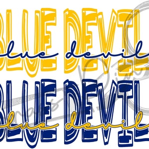 Blue Devils Scribble Design: JPG, PNG, SVG Digital Download - Etsy