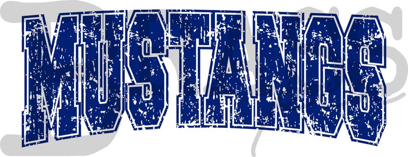 Mustangs Varsity Design: 2 Options, Clean & Distressed, PNG, SVG ...