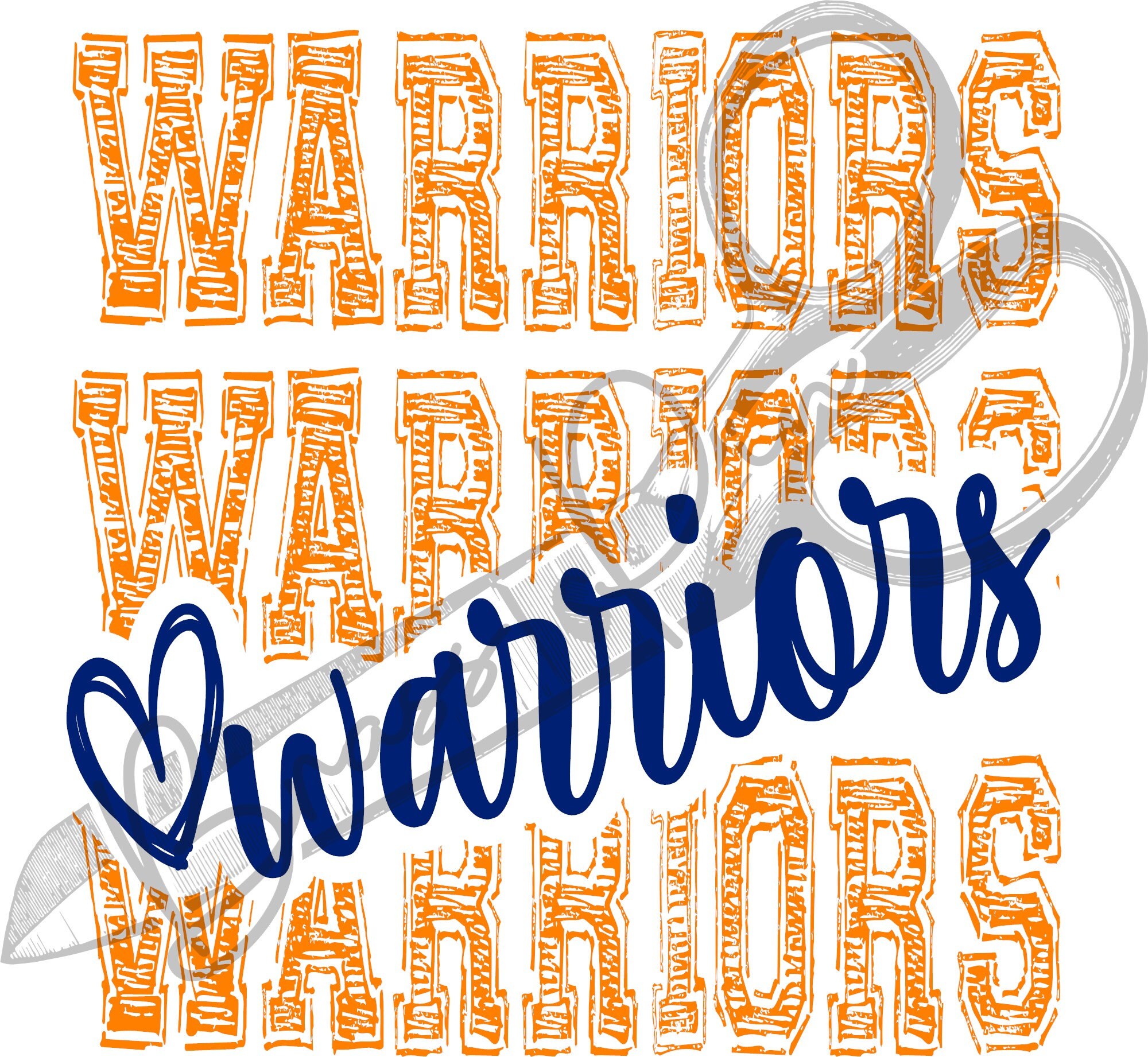 Warriors Warriors Warriors Doodle Design: PNG, JPG Digital Design - Etsy