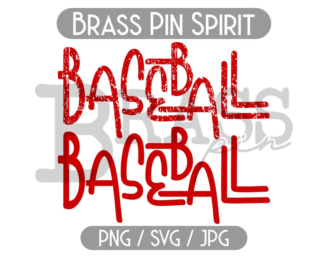 Baseball Graffiti Design Bundle: Clean and Distressed, Red, White ...