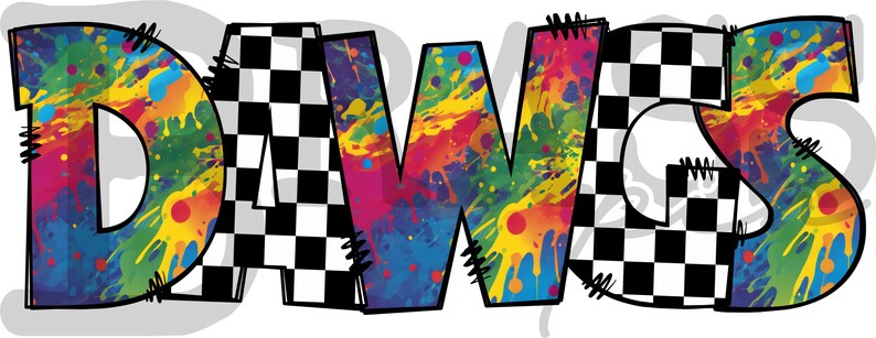 Dawgs Rainbow Checked Design: PNG, JPG, Digital Download - Etsy