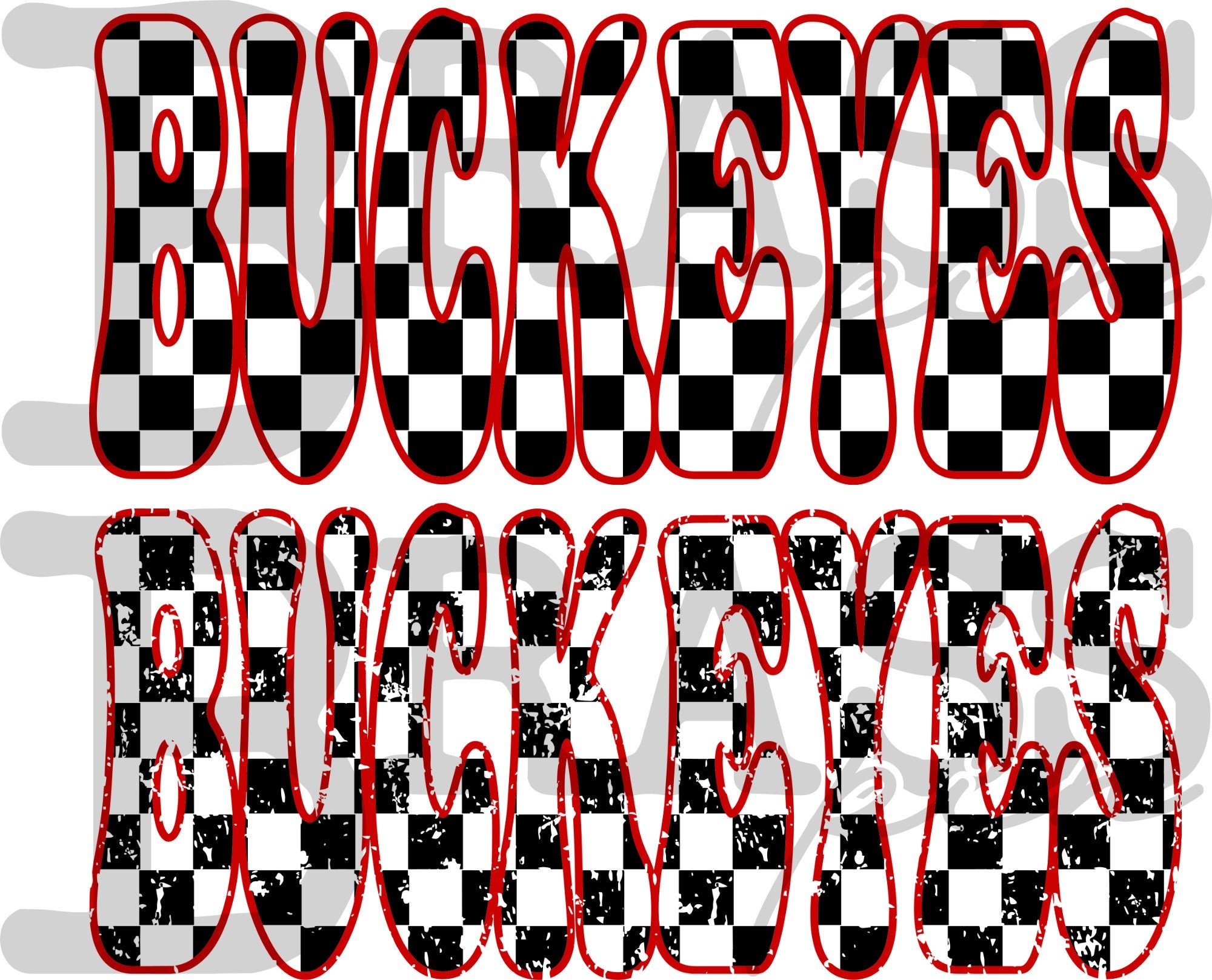 Retro Buckeyes Designs: 2 Options, Clean & Distressed, SVG, PNG, JPG ...